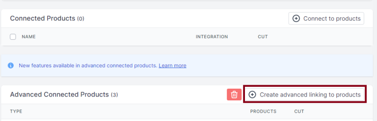 Connect products via tag | CollabPay Documentation