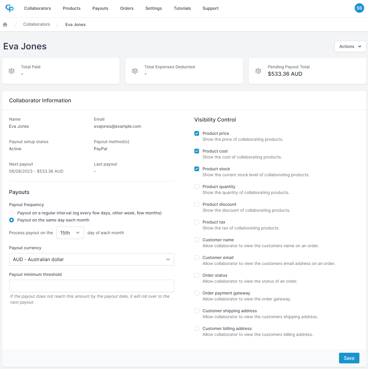 Customize settings | CollabPay Documentation