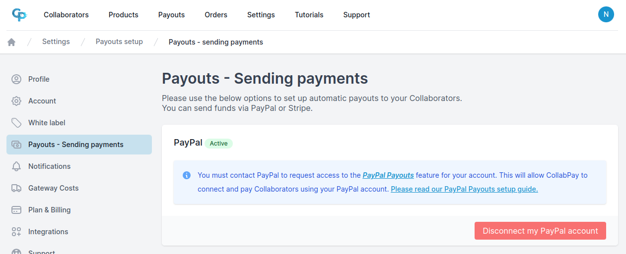 Setting up PayPal | CollabPay Documentation