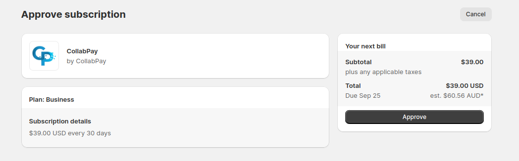 Plan and billing | CollabPay Documentation