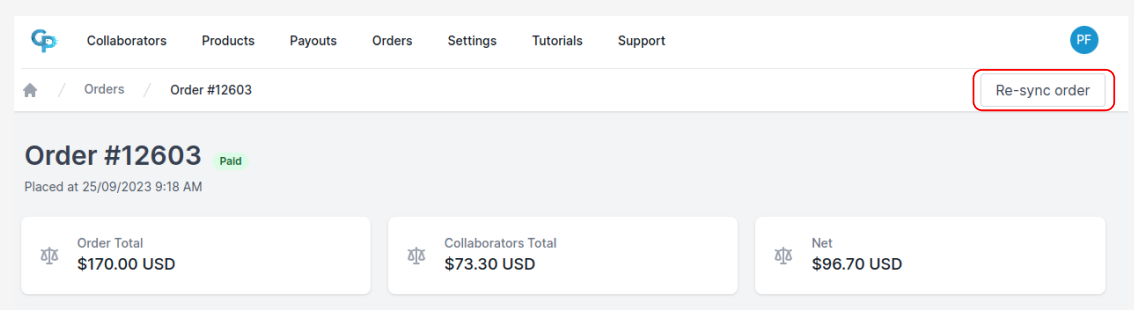 Re Syncing Orders Collabpay Documentation
