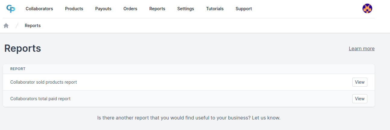 Collaborators total paid report | CollabPay Documentation
