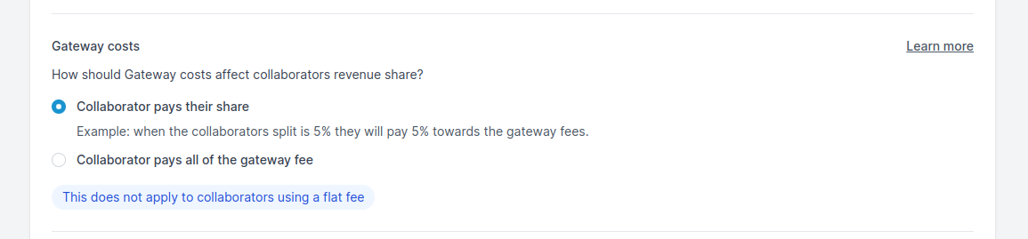 Gateway Cost Settings Collabpay Documentation